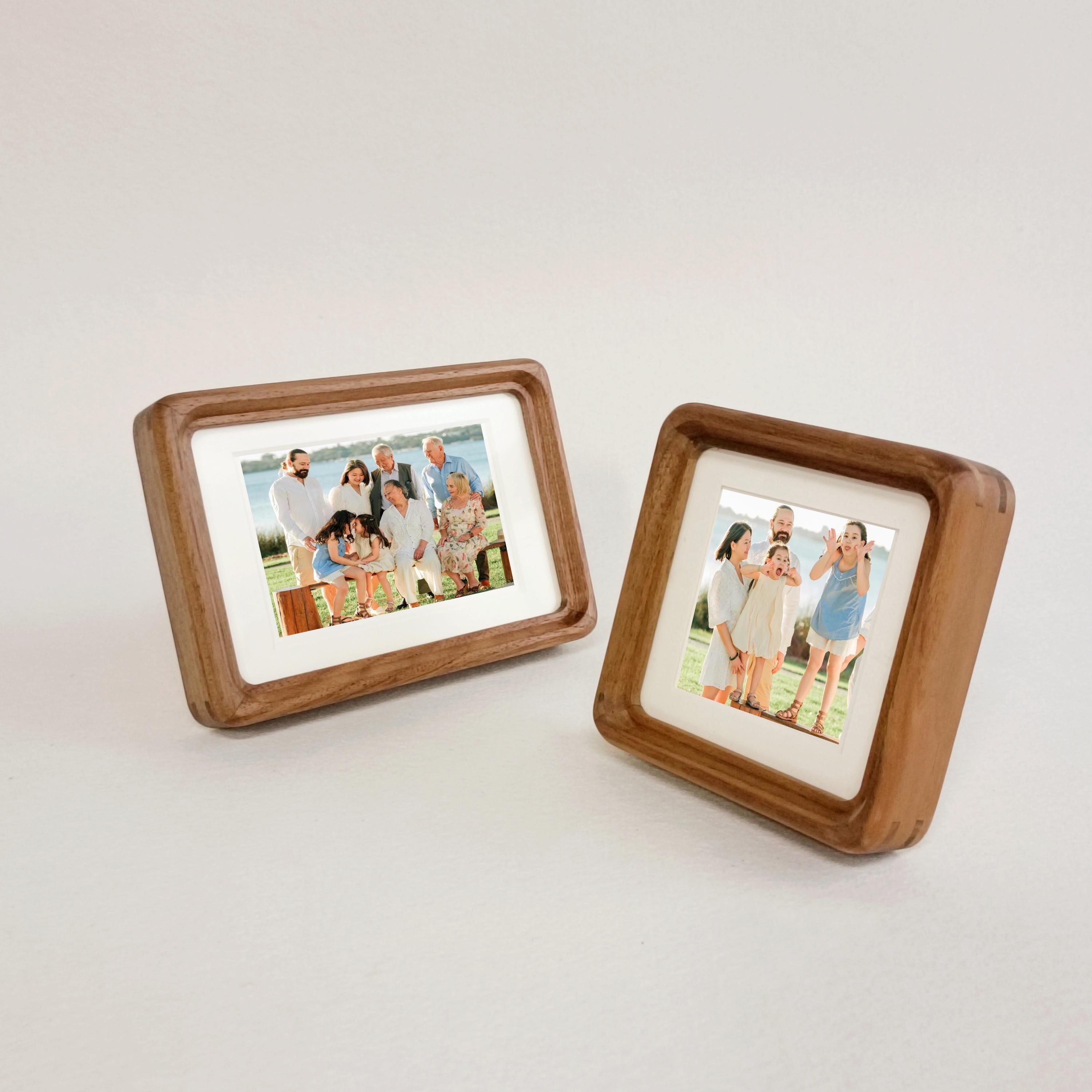 Family Photo Frame, Large Walnut Photo Frame, Portrait Memory Photo ...
