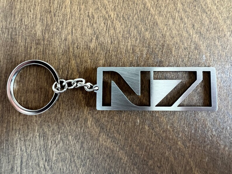 Mass Effect N7 ASF Inspired Steel Keychain, Pendant, Mass Effect ...