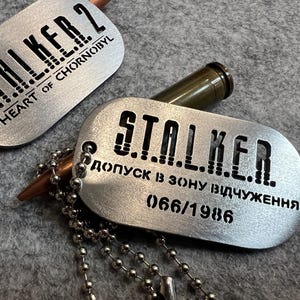 STALKER Fan Gift Set: Stalker 2 Keychain & Dog Tag - Etsy