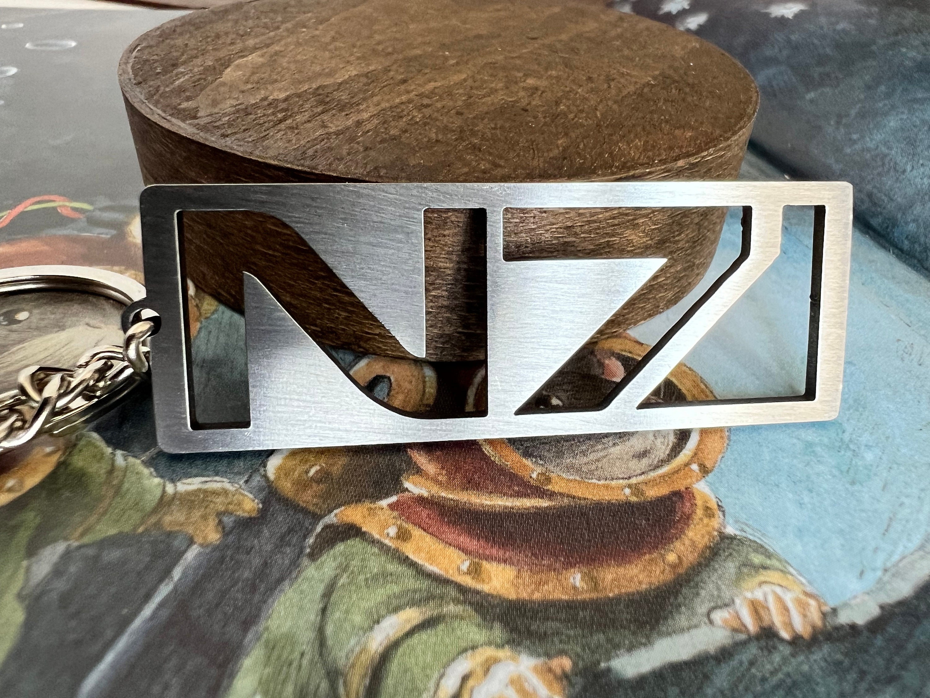 Mass Effect N7 ASF Inspired Steel Keychain, Pendant, Mass Effect ...