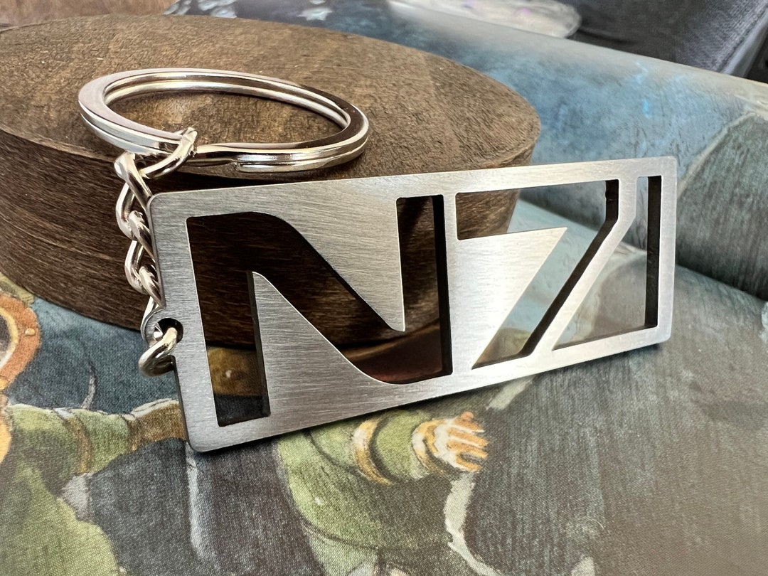 Mass Effect N7 ASF Inspired Steel Keychain, Pendant, Mass Effect ...