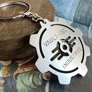 Fallout Inspired - Vault Tec Industries Keychain/pendant - Etsy