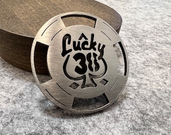 Fallout Platinum Poker Chip Lucky 38 - Etsy