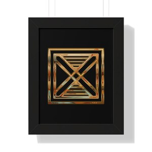 Mframadan Framed Adinkra Symbol Art Print, African Cultural Akan Wall ...