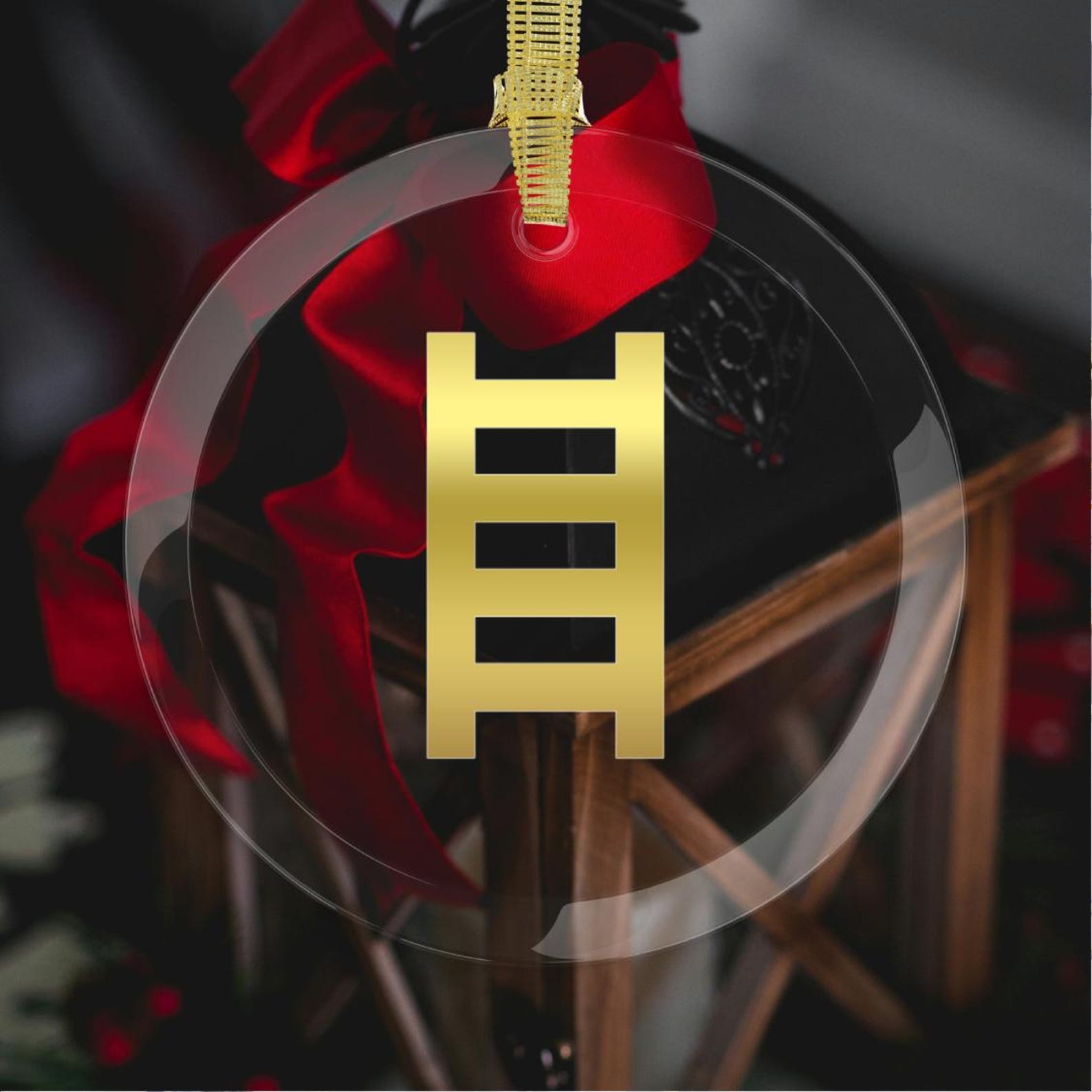 100% Glass Ornament, Owuo Atwedee Adinkra African Symbol Christmas ...