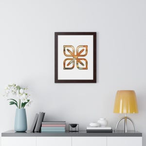 Nserewa Framed Adinkra Symbol Art Print, African Cultural Akan Wall Art ...