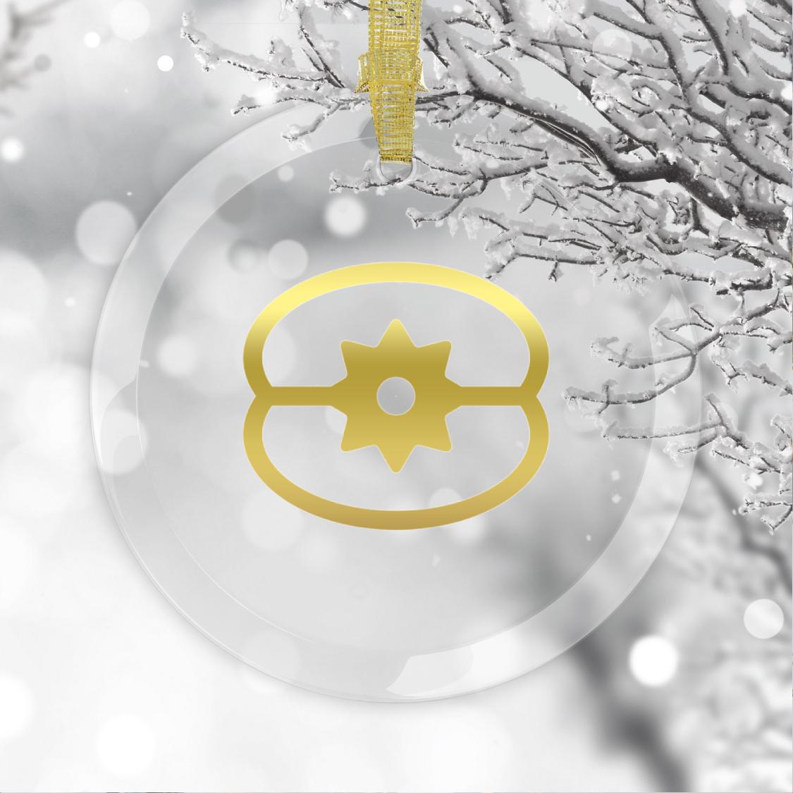 100% Glass Ornament, Dabi Me Nsoro-mo Bepue Adinkra African Symbol ...