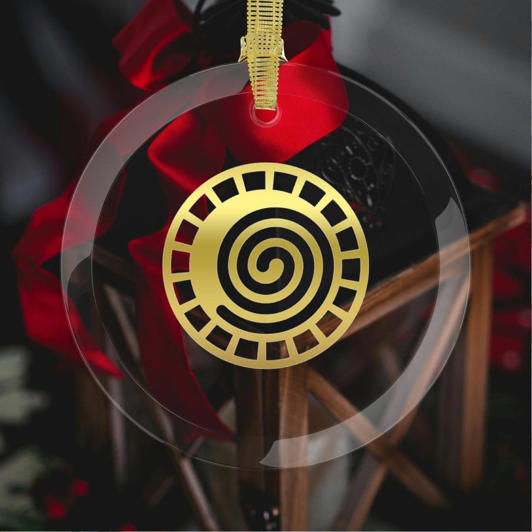 100% Glass Ornament, Owia Kokroko Adinkra African Symbol Christmas ...
