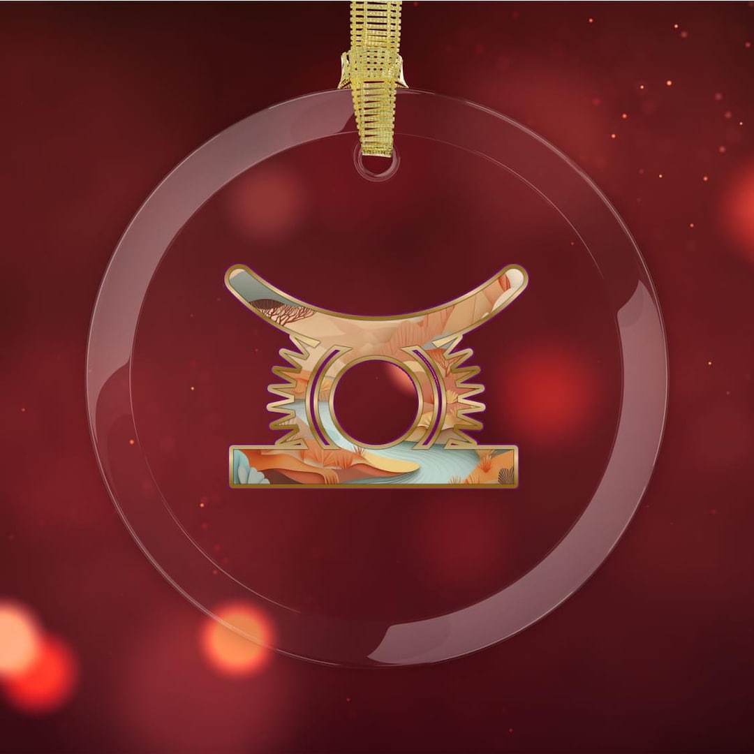 100% Glass Ornament, Ohen Adwae Adinkra African Symbol Christmas ...