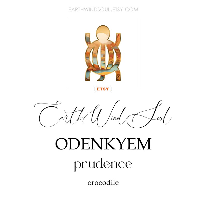 Adinkra Odenkyem, Denkyem Framed Adinkra Symbol Art Print, African ...