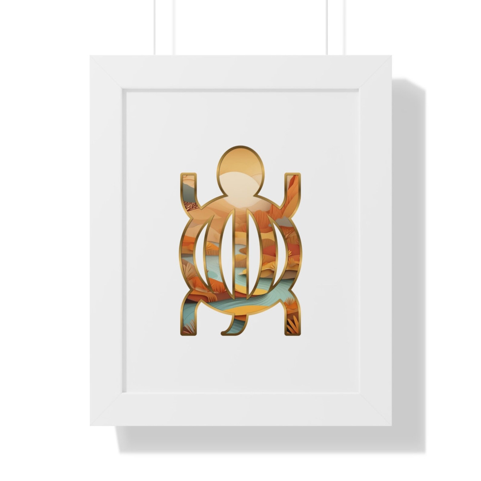 Adinkra Odenkyem, Denkyem Framed Adinkra Symbol Art Print, African ...