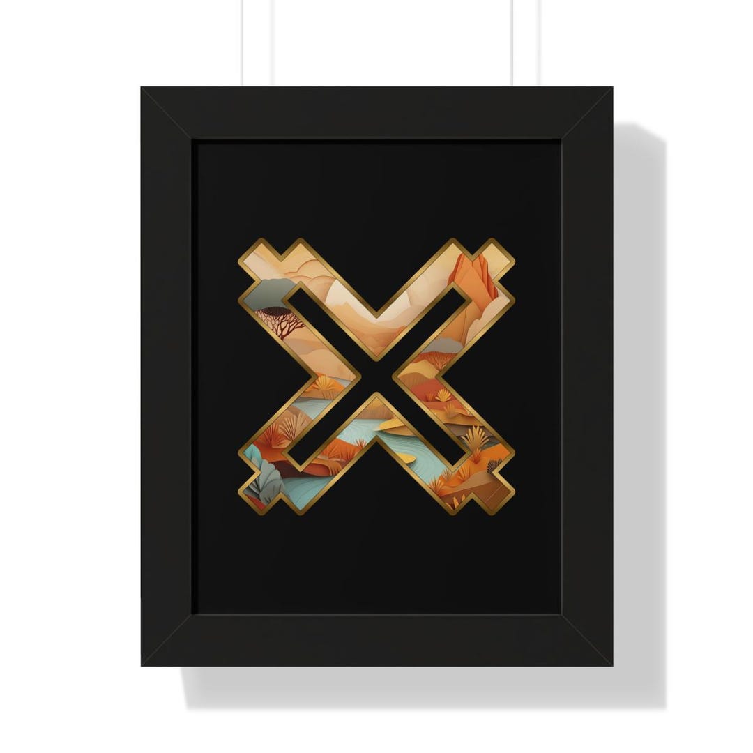 Aban Framed Adinkra Symbol Art Print, African Cultural Akan Wall Art ...