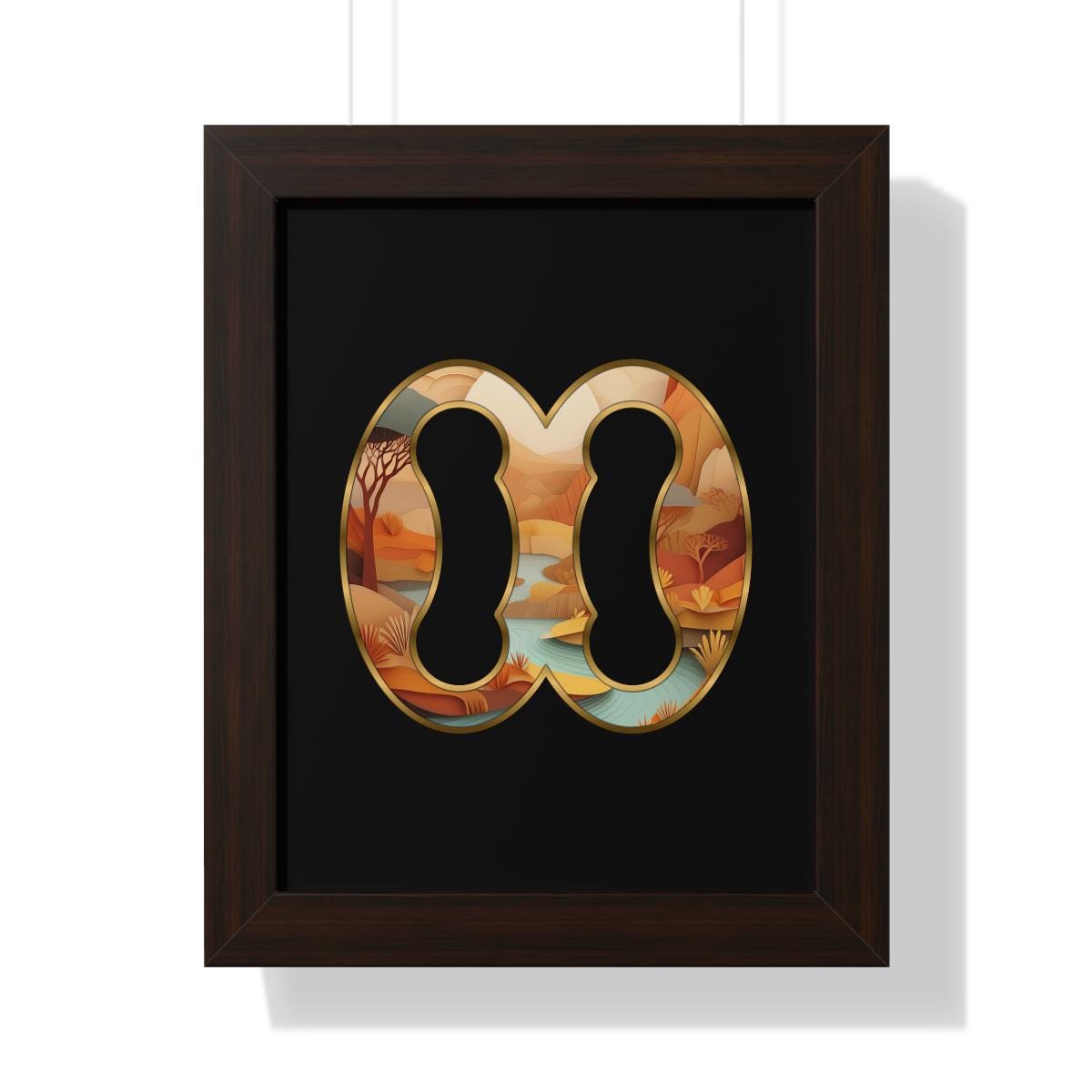 Nkonsonkonson Framed Adinkra Symbol Art Print, African Cultural Akan ...