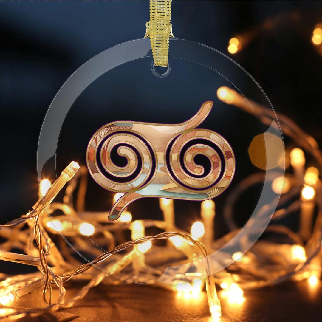 100% Glass Ornament, Gyawu Atiko Adinkra African Symbol Christmas ...