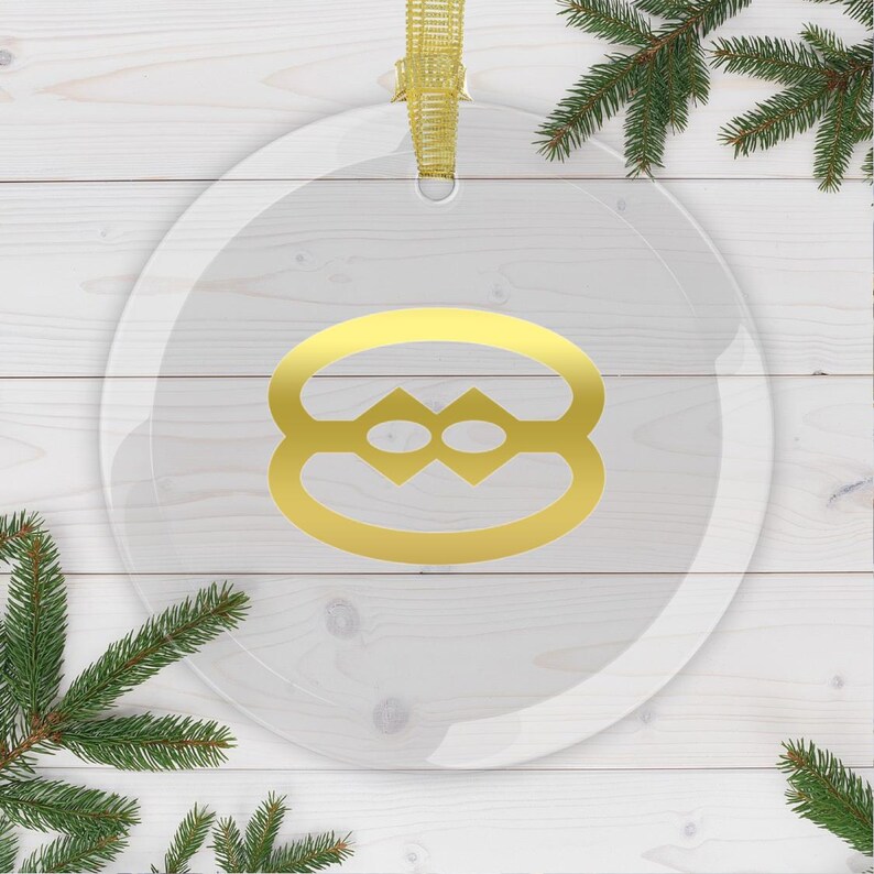 100% Glass Ornament, Adwo Adinkra African Symbol Christmas Holiday ...