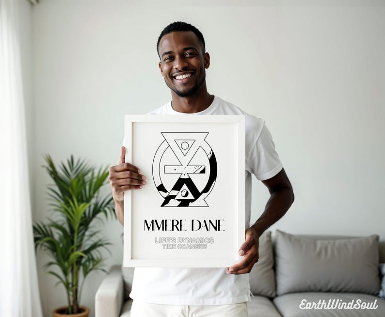 Instant Download: Adinkra Symbol MMERE DANE Black and White With Name ...