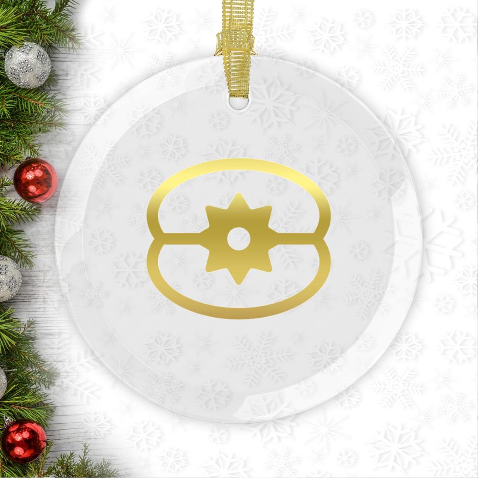 100% Glass Ornament, Dabi Me Nsoro-mo Bepue Adinkra African Symbol ...