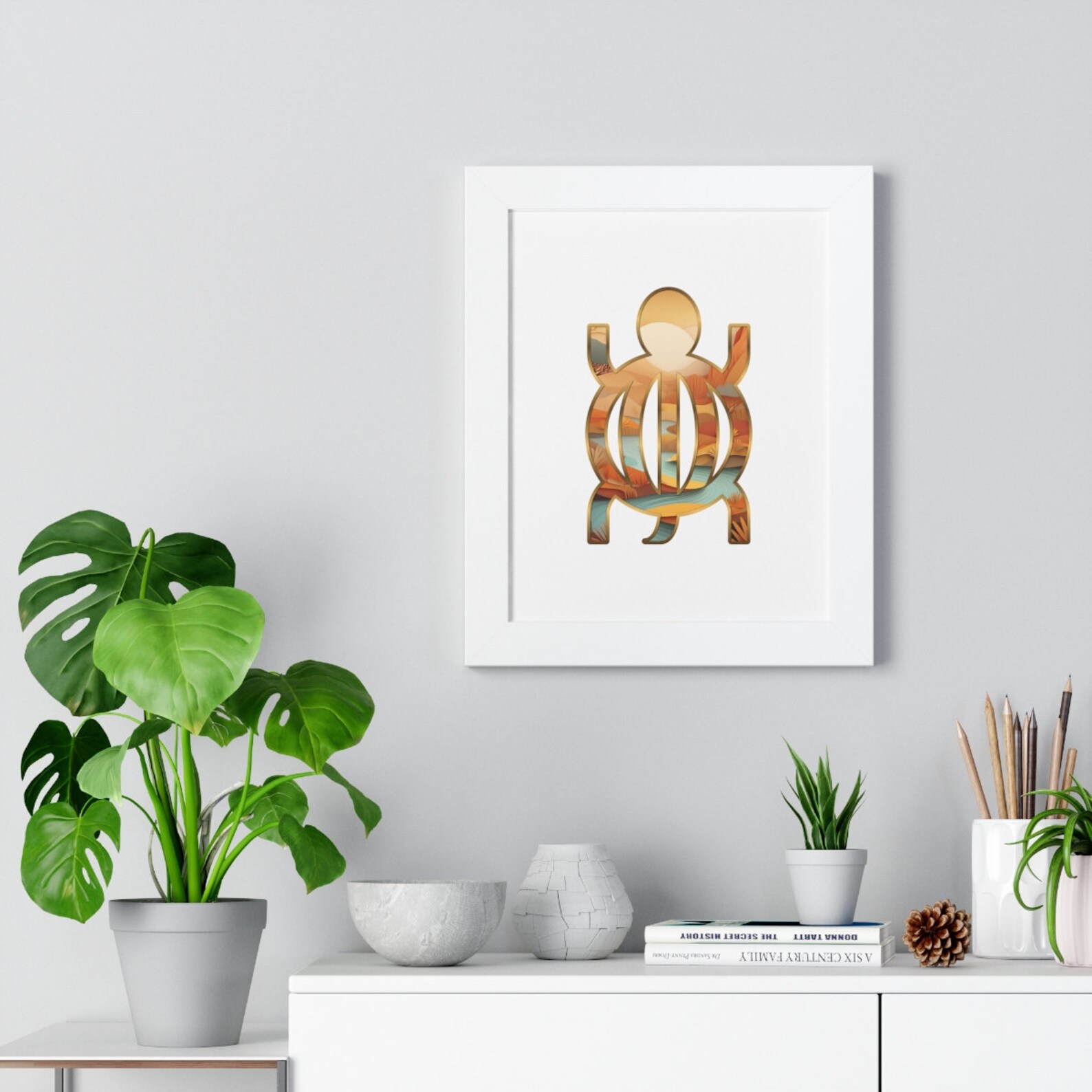 Adinkra Odenkyem, Denkyem Framed Adinkra Symbol Art Print, African ...