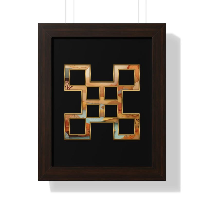 Nsaa Framed Adinkra Symbol Art Print, African Cultural Akan Wall Art ...