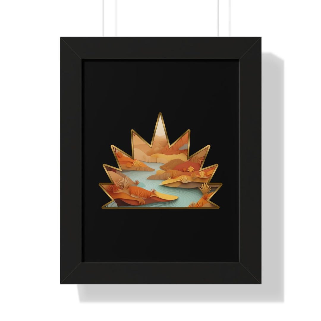 Owia A Repue Framed Adinkra Symbol Art Print, African Cultural Akan ...