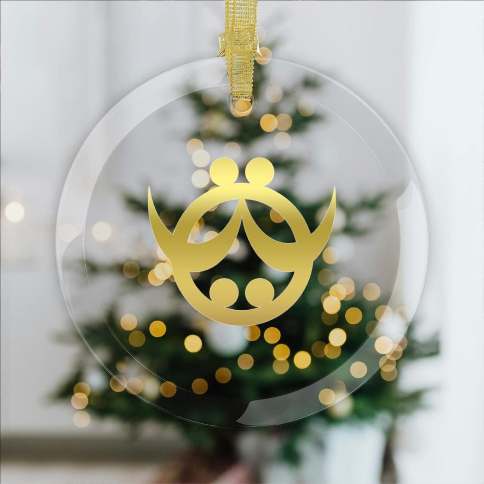 100% Glass Ornament, Ti Koro Nko Agyina Adinkra African Symbol ...