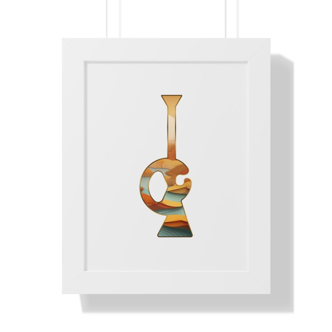 Adinkra Ohene Tuo Symbol Framed Art Print, African Cultural Wall Art ...