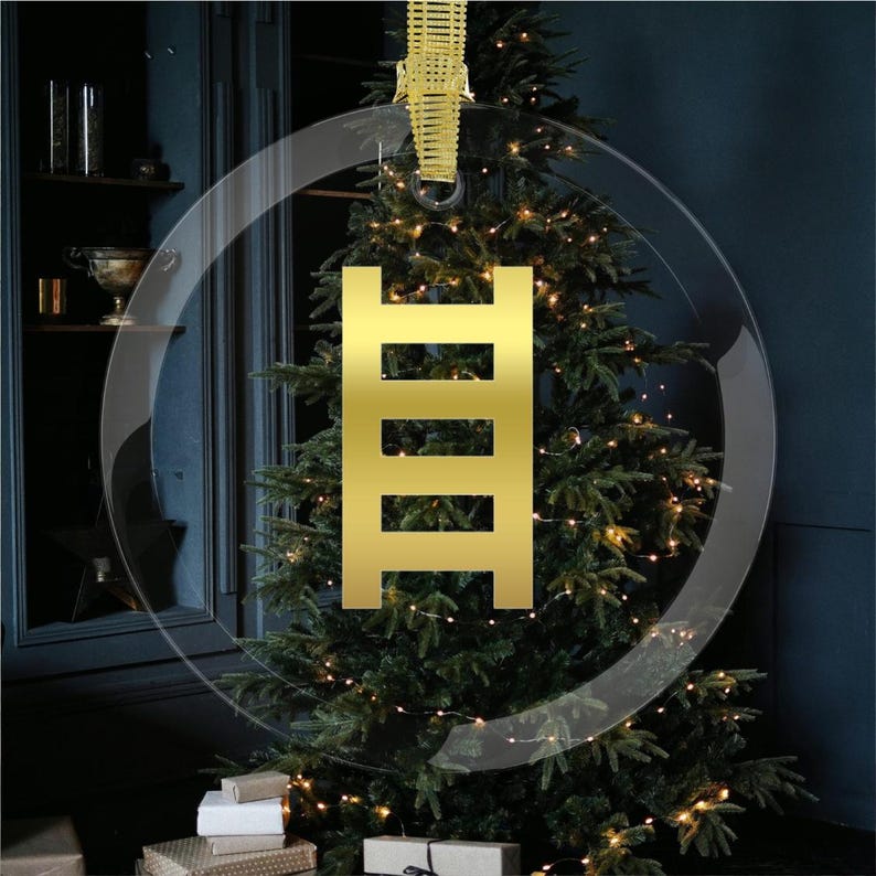 100% Glass Ornament, Owuo Atwedee Adinkra African Symbol Christmas ...