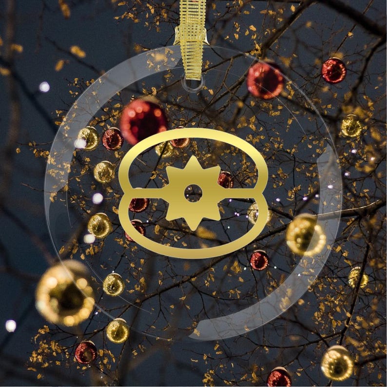 100% Glass Ornament, Dabi Me Nsoro-mo Bepue Adinkra African Symbol ...