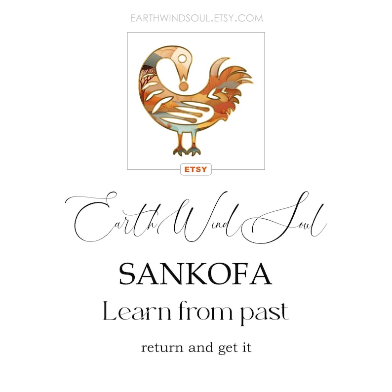 Sankofa Framed Adinkra Symbol Art Print, African Cultural Akan Wall Art ...