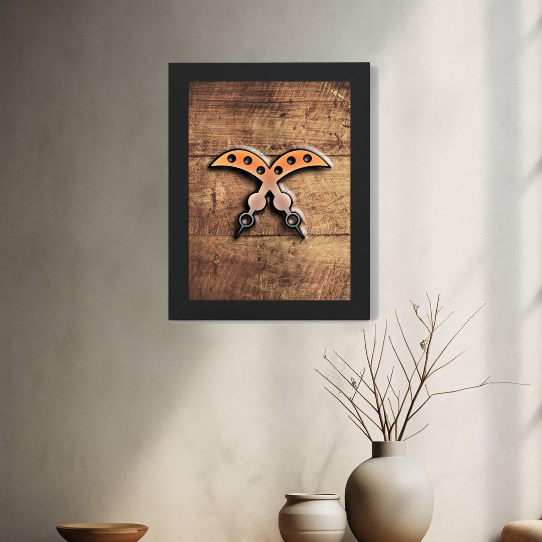 Akofena Framed Adinkra Symbol Art Print, African Cultural Akan Wall Art ...