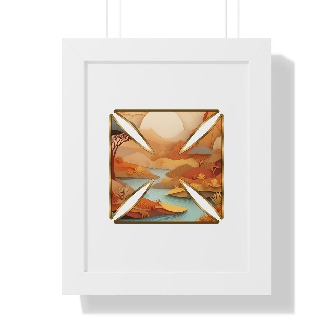 Mmusuyidee Framed Adinkra Symbol Art Print, African Cultural Akan Wall ...