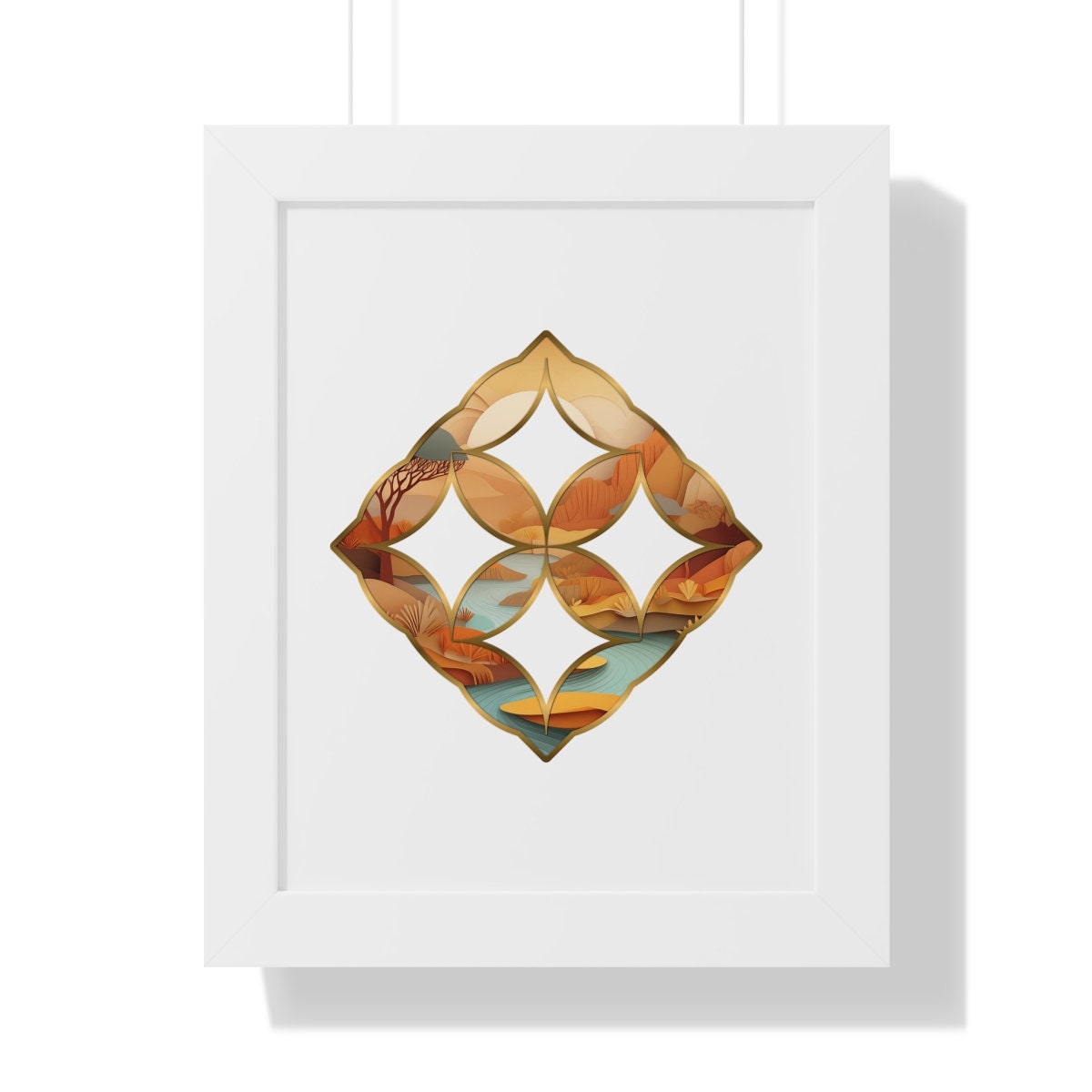 Adinkra Eban Framed Adinkra Symbol Art Print, African Symbol Wall Art ...