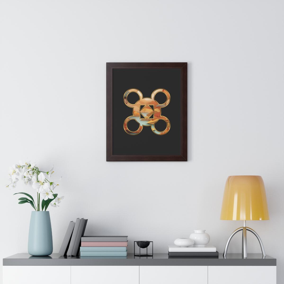 Sunsum Framed Adinkra Symbol Art Print, African Cultural Akan Wall Art ...