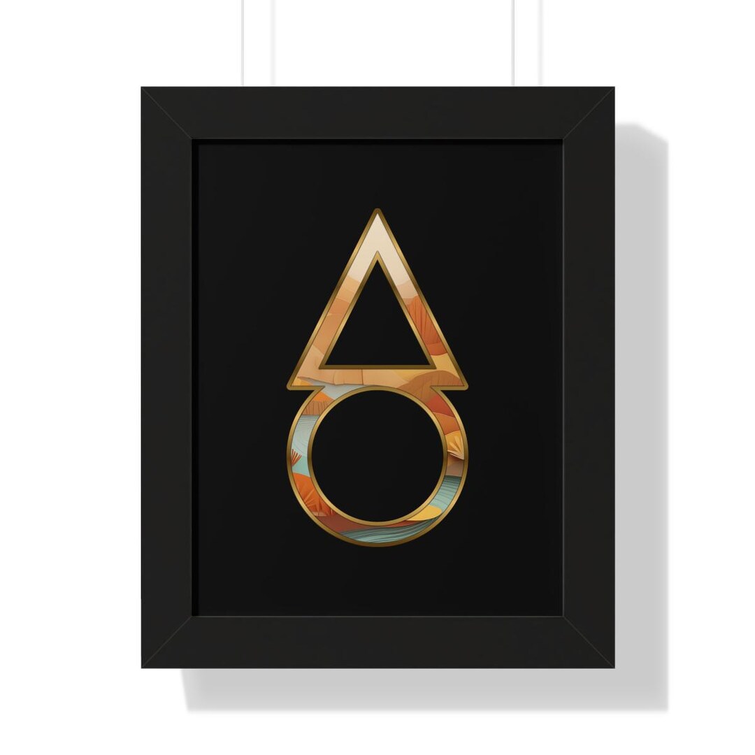 Sepow Framed Adinkra Symbol Art Print, African Cultural Akan Wall Art ...