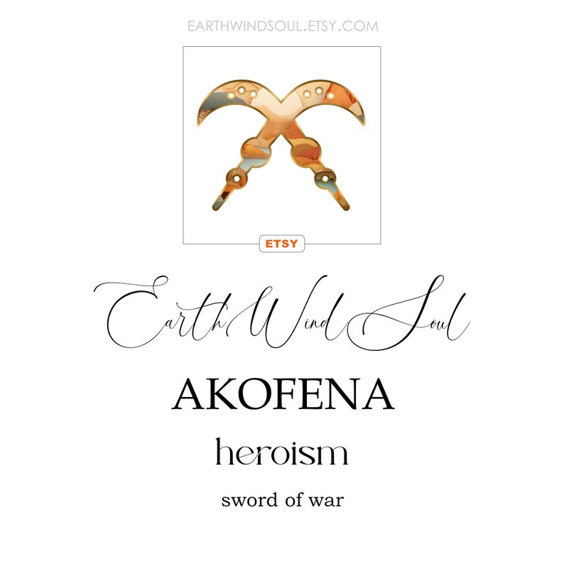 Adinkra Akofena Framed Adinkra Symbol Art Print, African Symbol Wall ...