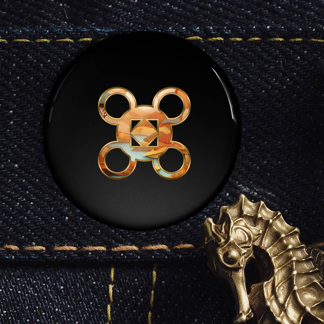Adinkra Pinned Buttons, Sunsum African Symbol, Akan Culture Black ...