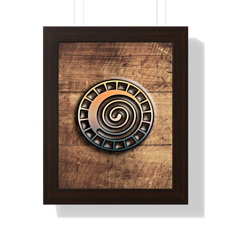 Owia Kokroko Framed Adinkra Symbol Art Print, African Cultural Akan ...
