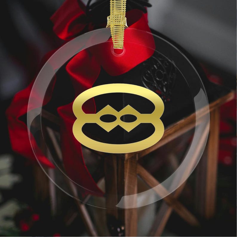 100% Glass Ornament, Adwo Adinkra African Symbol Christmas Holiday ...