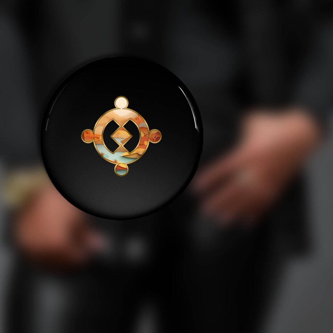 Adinkra Pinned Buttons, Nya Gyide African Symbol, Akan Culture Black ...