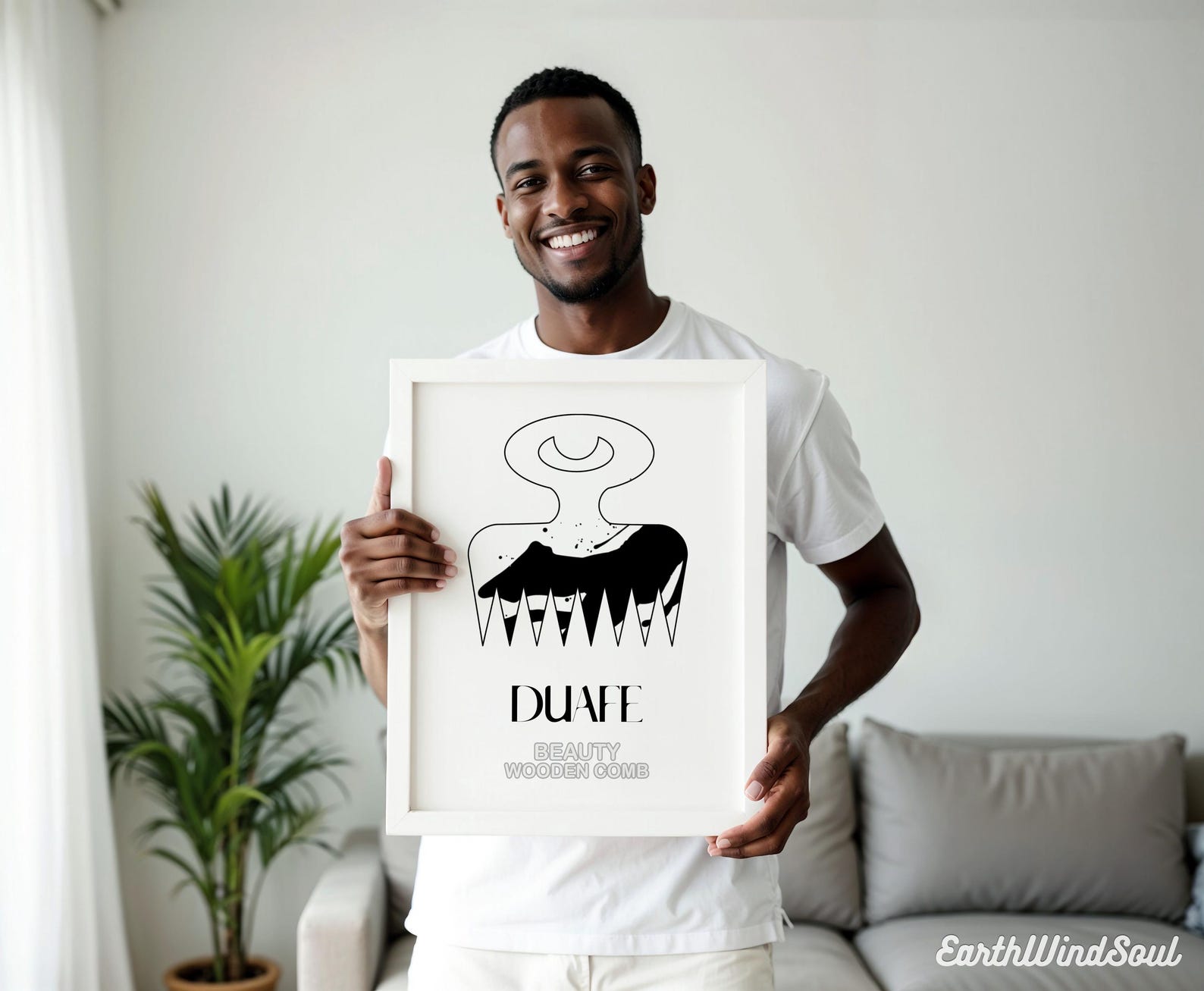 Instant Download: Adinkra Symbol DUAFE Black and White With Name and ...