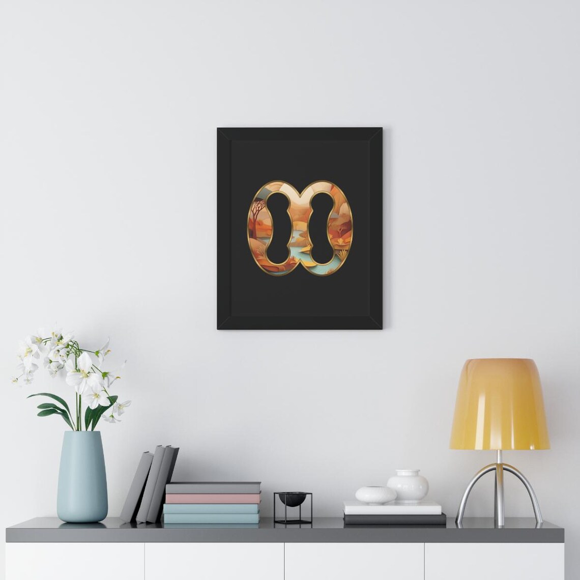 Nkonsonkonson Framed Adinkra Symbol Art Print, African Cultural Akan ...