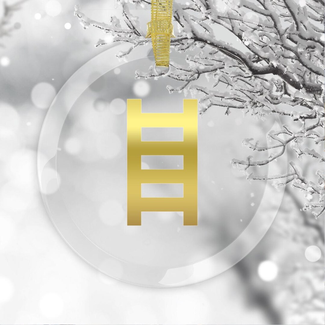 100% Glass Ornament, Owuo Atwedee Adinkra African Symbol Christmas ...
