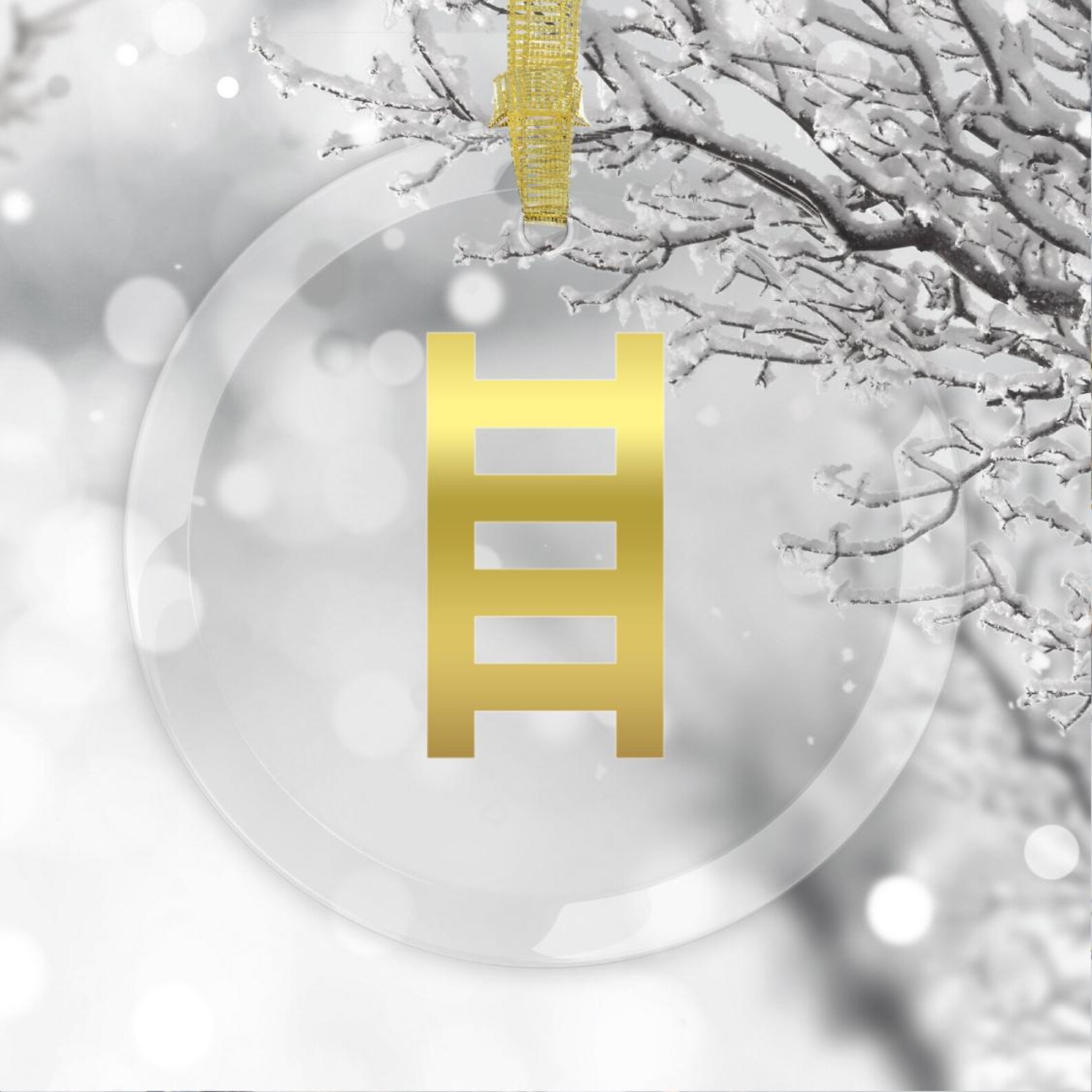 100% Glass Ornament, Owuo Atwedee Adinkra African Symbol Christmas ...