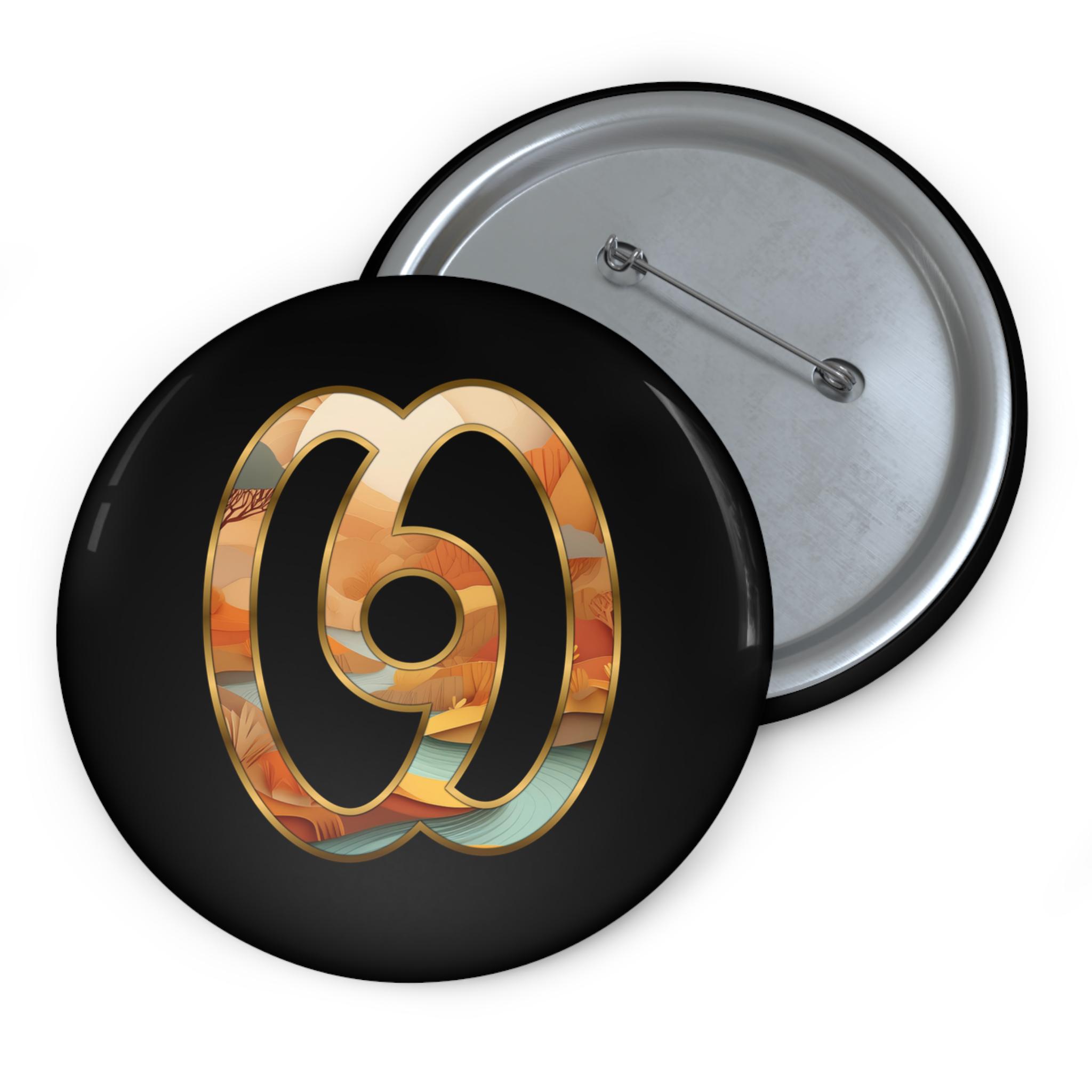 Adinkra Pinned Buttons, Nkrabea African Symbol, Akan Culture Black ...