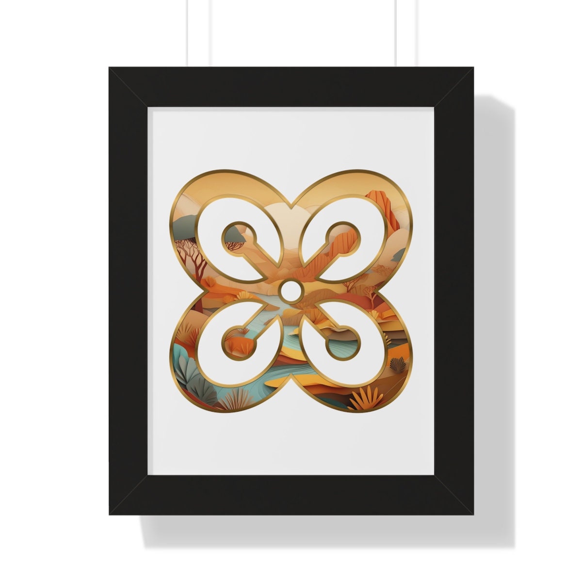 Adinkra Bese Saka Framed Adinkra Symbol Art Print, African Symbol Wall ...