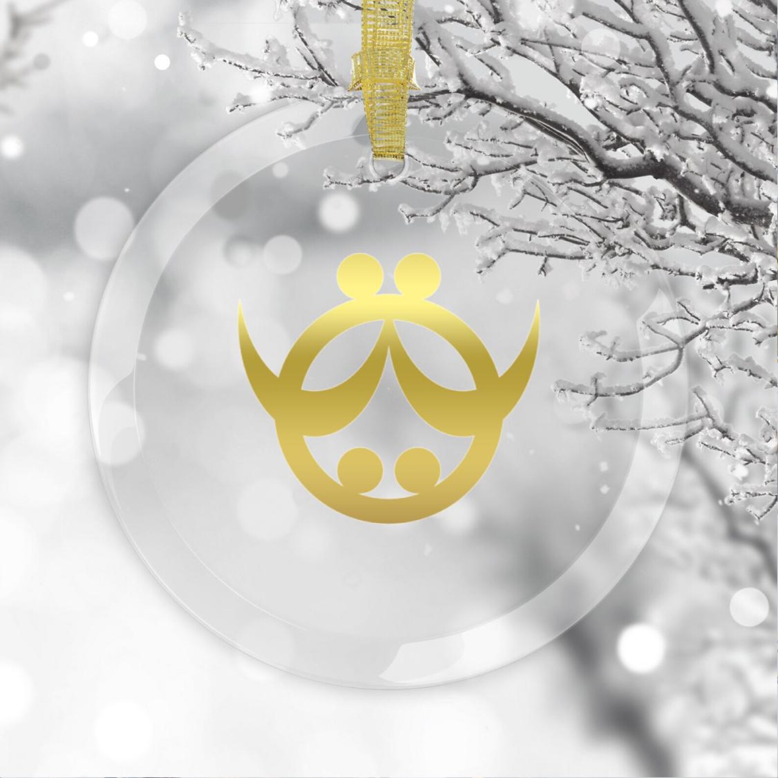 100% Glass Ornament, Ti Koro Nko Agyina Adinkra African Symbol ...