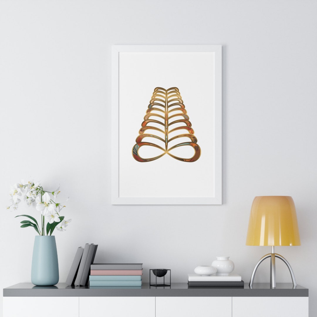 Adinkra Aya Symbol, African Cultural Adinkra Symbol Framed Wall Art ...