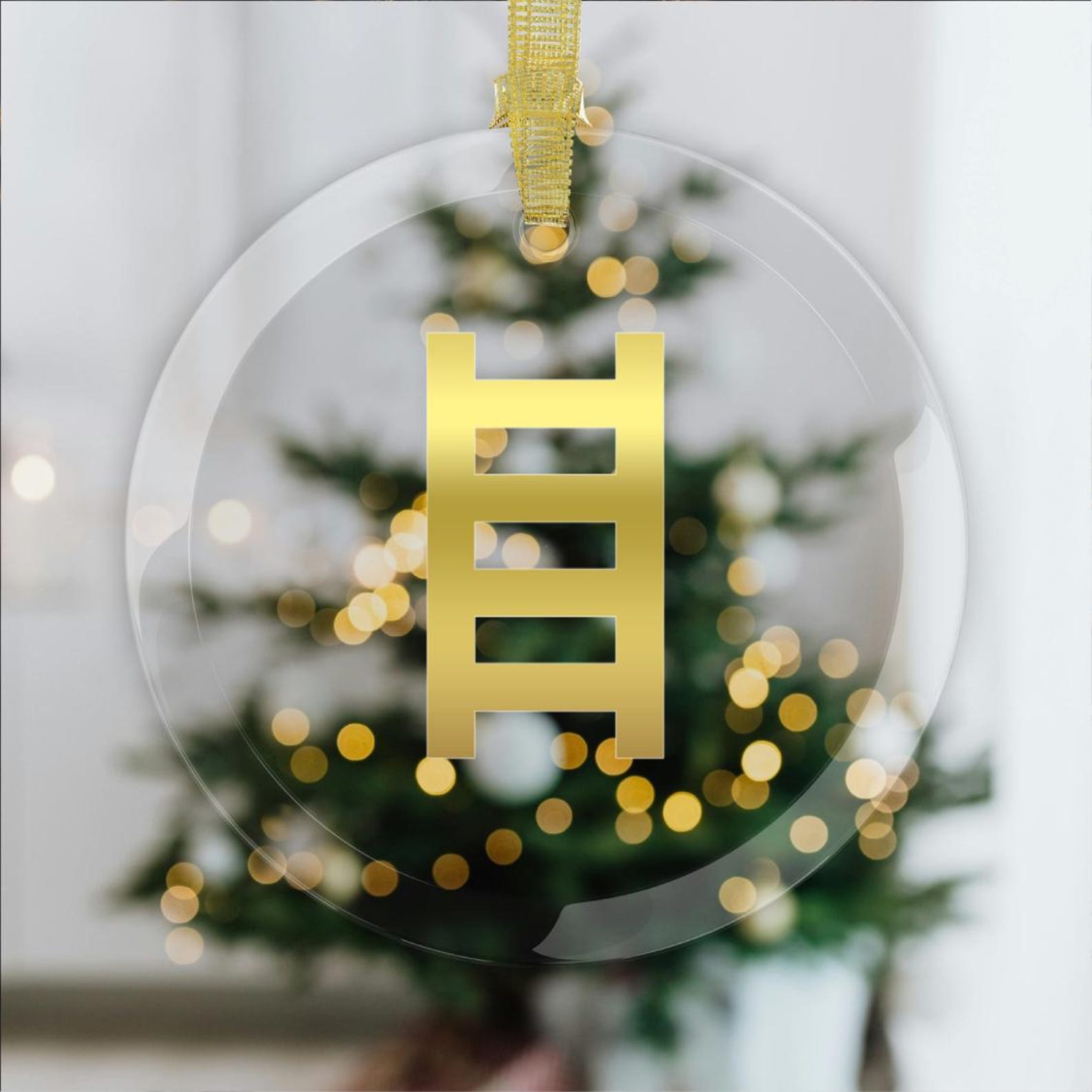 100% Glass Ornament, Owuo Atwedee Adinkra African Symbol Christmas ...