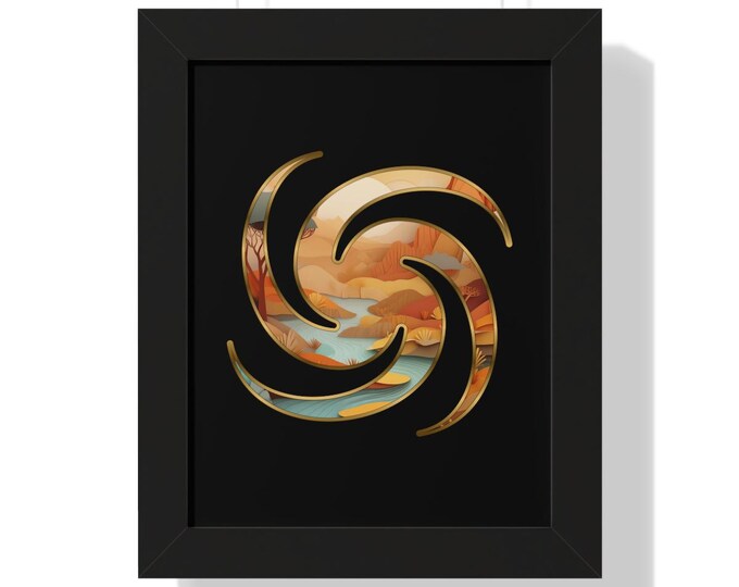 Nkontim Framed Adinkra Symbol Art Print, African Cultural Akan Wall Art ...