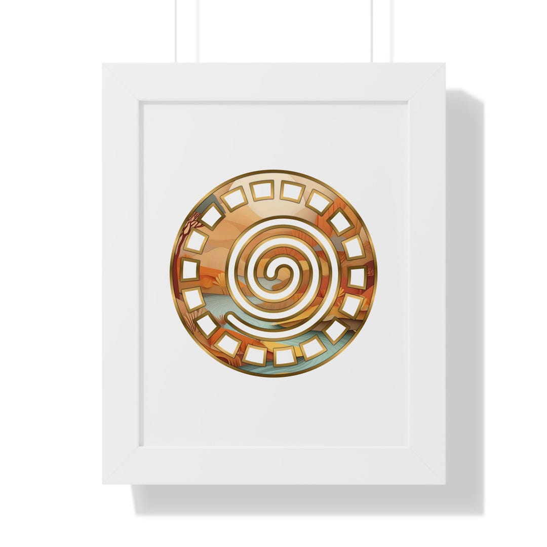 Owia Kokroko Framed Adinkra Symbol Art Print, African Cultural Akan ...
